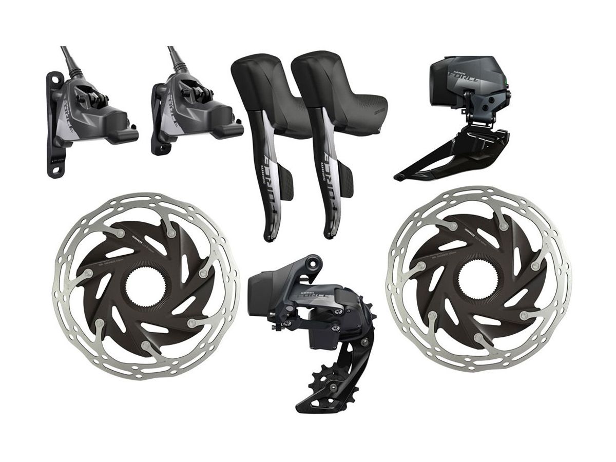 Grupo de ruta electrónico Sram AXS Force, Frenos hidraulicos 2x12 Upgr ...